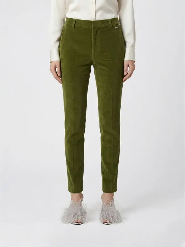 Gucci Velvet Skinny Trousers - Green