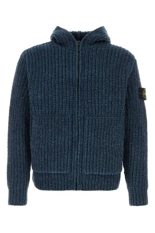 Stone Island Cotton Cardigan - Blue
