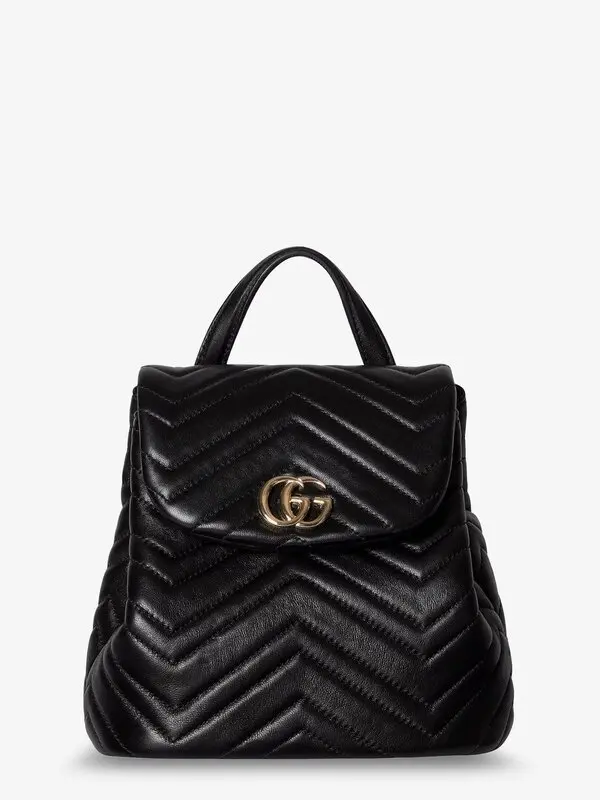 Gucci Gg Marmont Mini Leather Backpack - Black