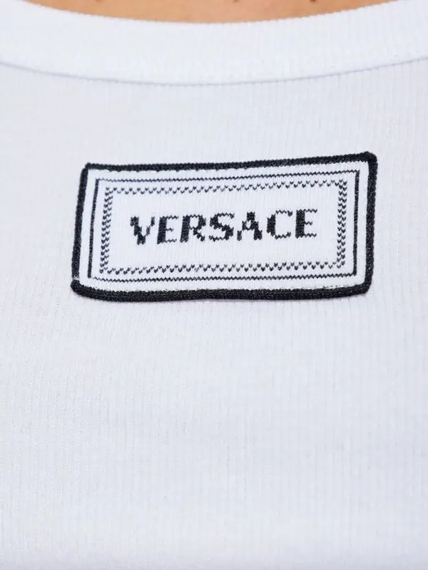 Versace Logo Cotton Tank Top