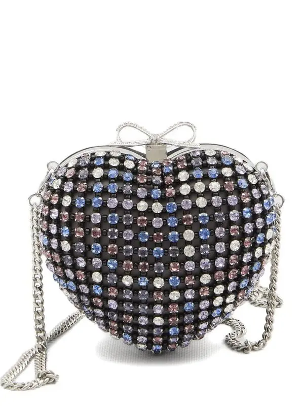SELF-PORTRAIT Crystal Embellished Clutch - Multicolor