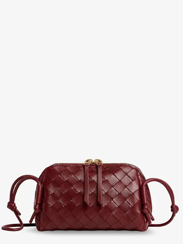 Bottega Veneta Concert Pouch Leather Shoulder Bag With Intrecciato Pattern - Multicolor