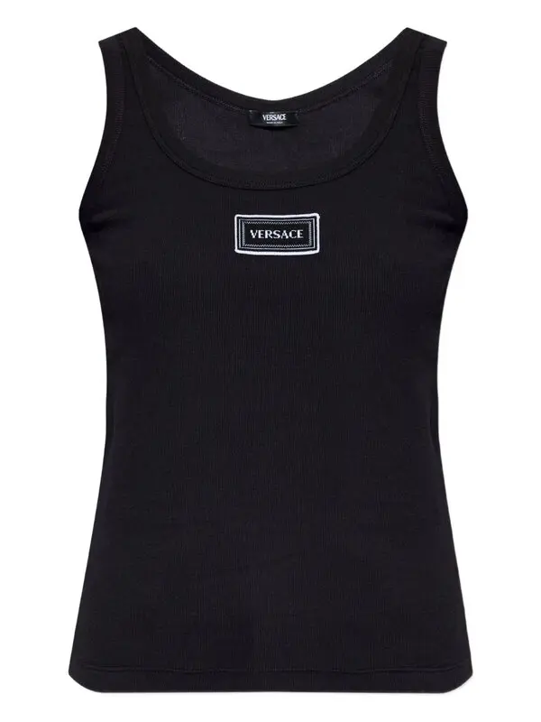 Versace Logo Cotton Tank Top
