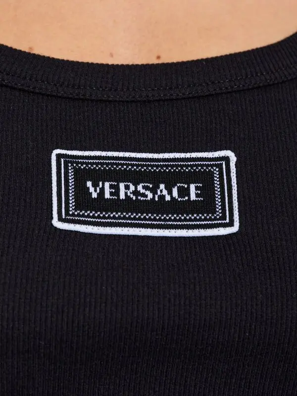 Versace Logo Cotton Tank Top