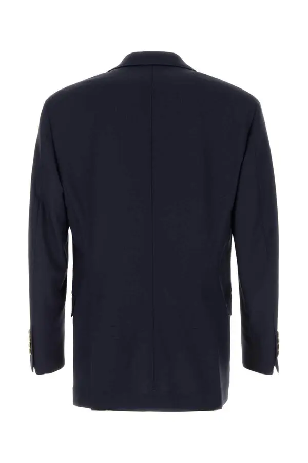 Brunello Cucinelli Navy Wool Blazer - Blue