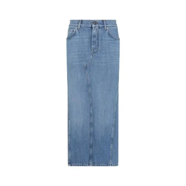 Givenchy Cotton Denim Midi Pencil Skirt