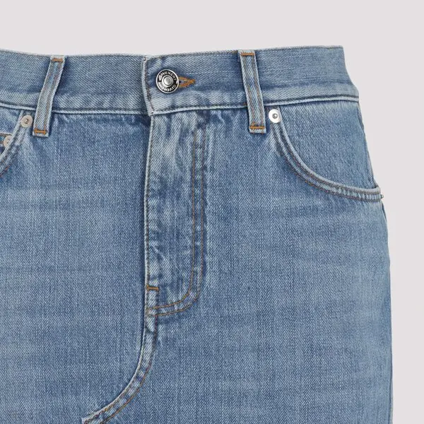 Givenchy Cotton Denim Midi Pencil Skirt