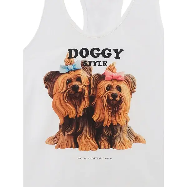 Stella McCartney Jeff Koons X Doggy Style Graphic Tank Top - White