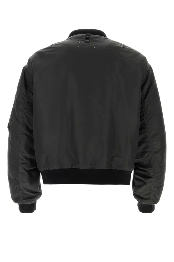 MAISON MARGIELA Charcoal Nylon Blend Bomber Jacket