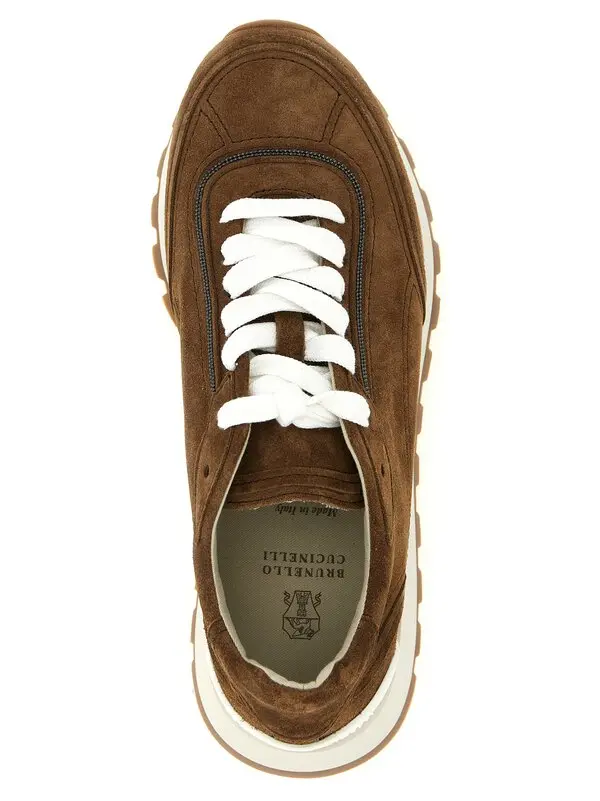 Brunello Cucinelli Monile' Suede Sneakers