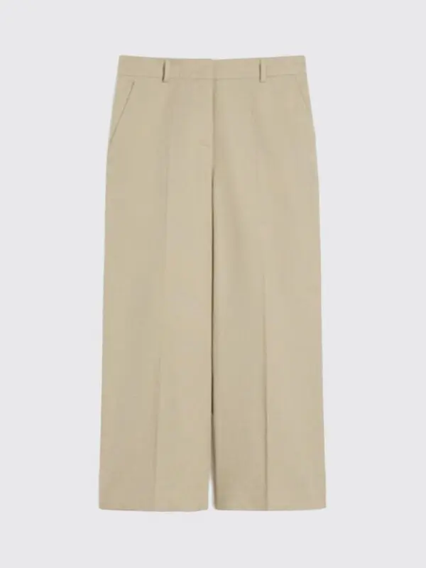 Max Mara Linen-blend Trousers - Cream