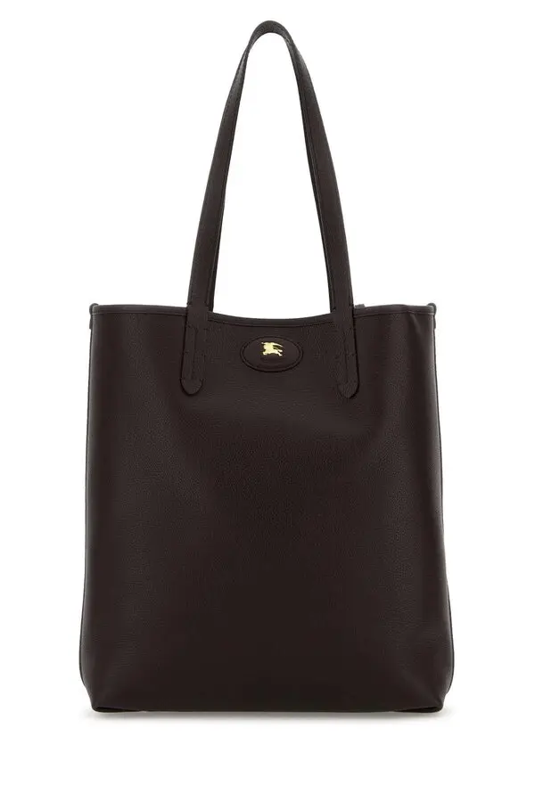 Burberry Dark Leather Bloomsbury Shopping Bag - Brown