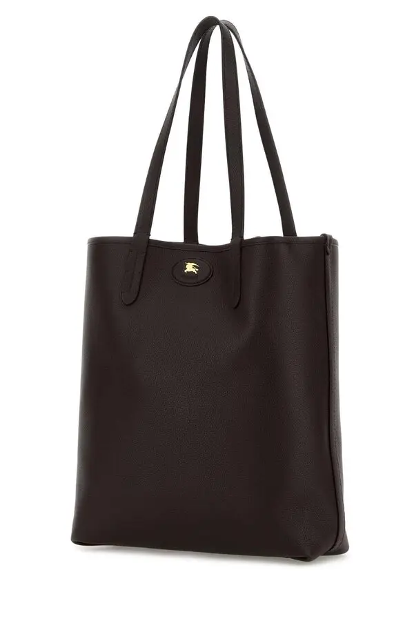 Burberry Dark Leather Bloomsbury Shopping Bag - Brown