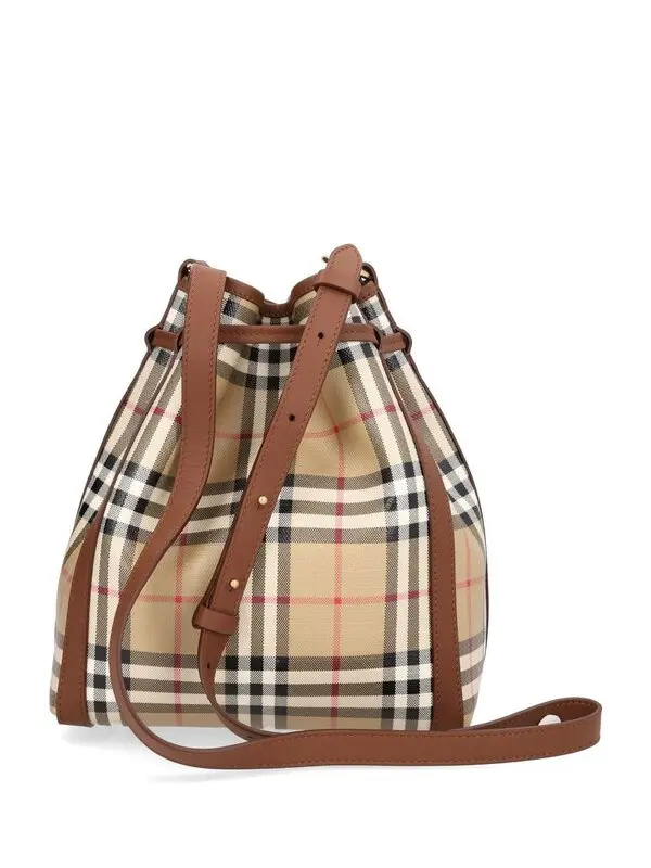 Burberry Small Check Bucket Bag