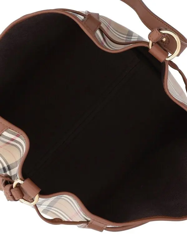 Burberry Small Check Bucket Bag