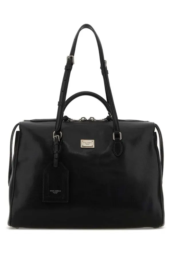 Dolce & Gabbana Leather Vittoria Handbag - Black