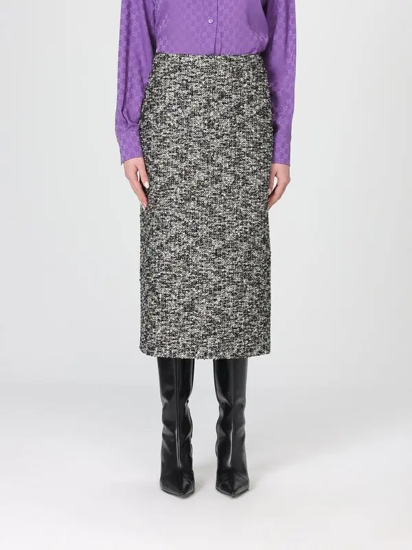 Gucci Tweed Midi Skirt