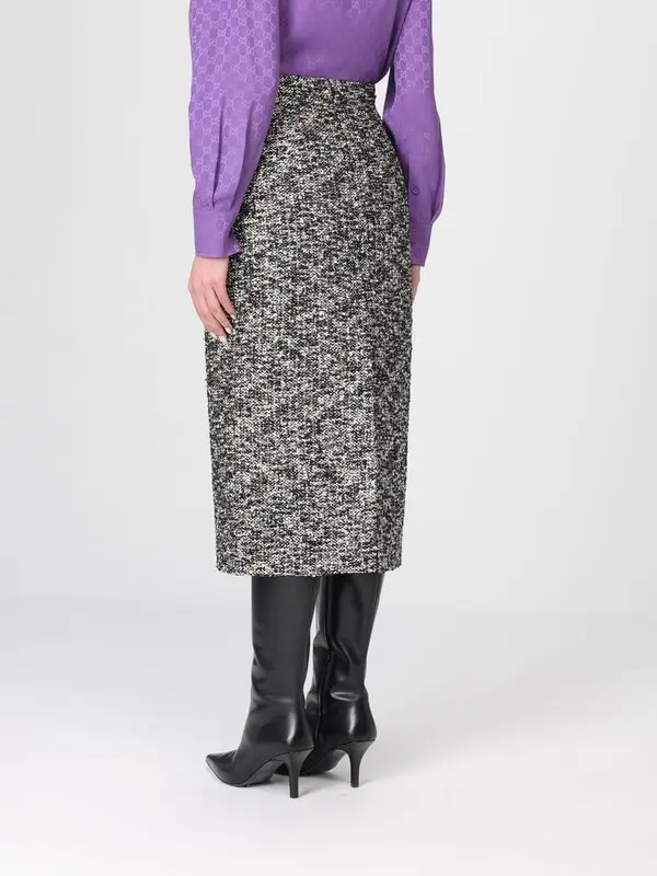 Gucci Tweed Midi Skirt