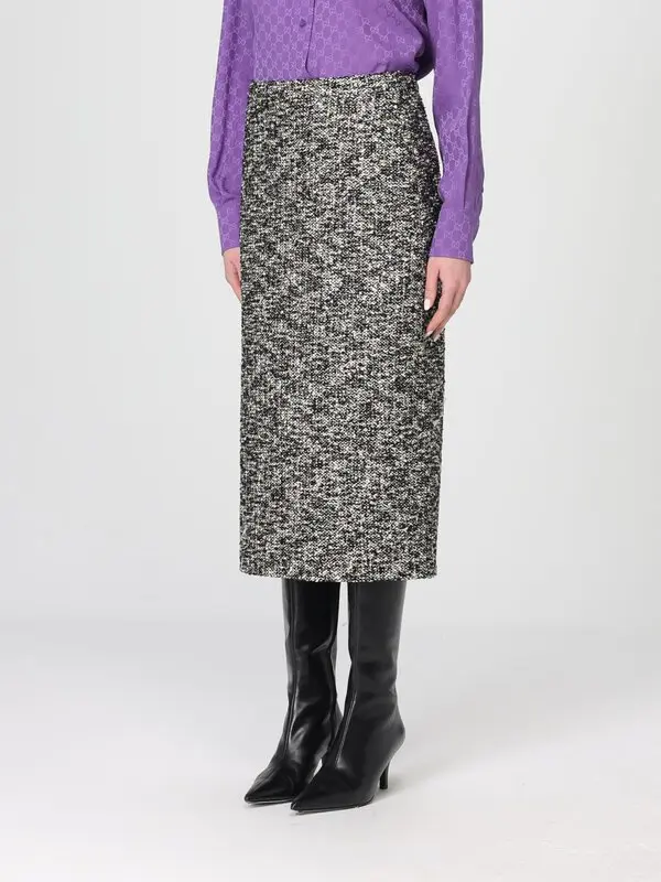 Gucci Tweed Midi Skirt