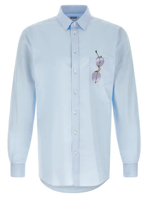 Moschino Trompe-l'œil Print Shirt - Blue