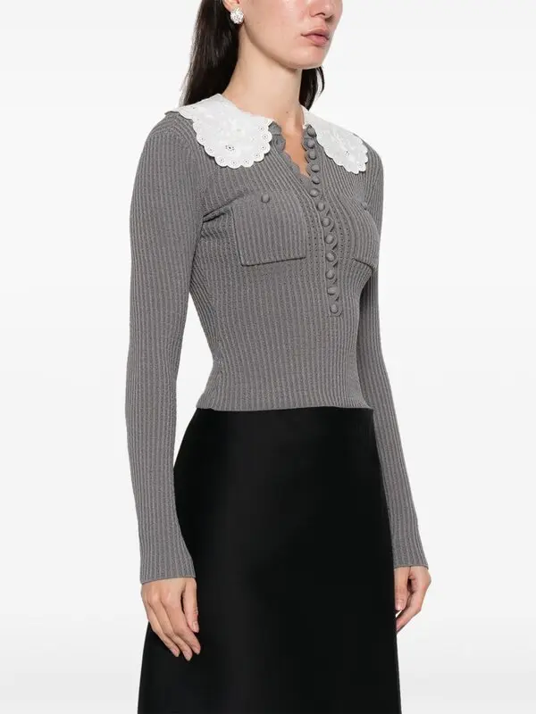 SELF-PORTRAIT Collar-detail Sweater