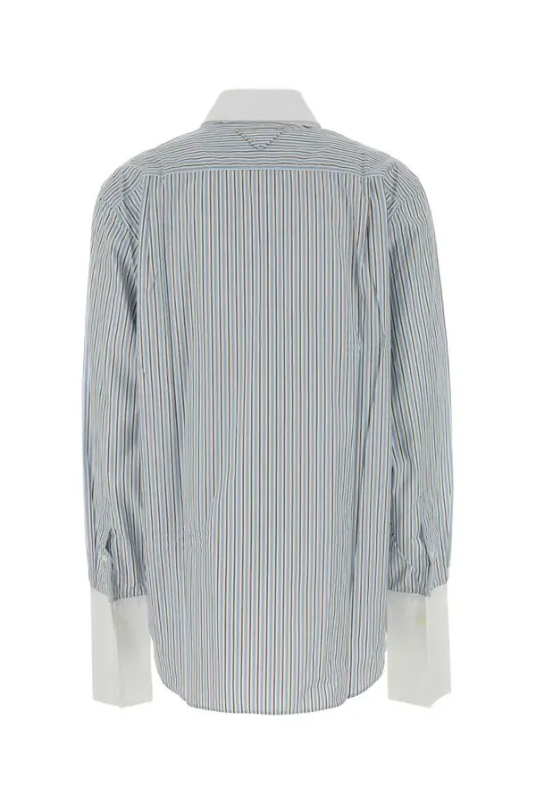 Prada Embroidered Poplin Shirt
