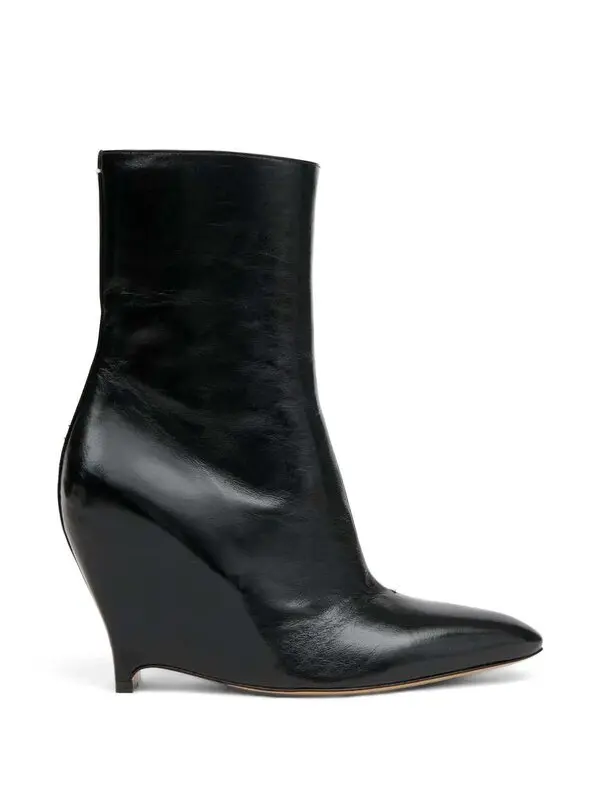 MAISON MARGIELA Flat Ankle Boots - Black