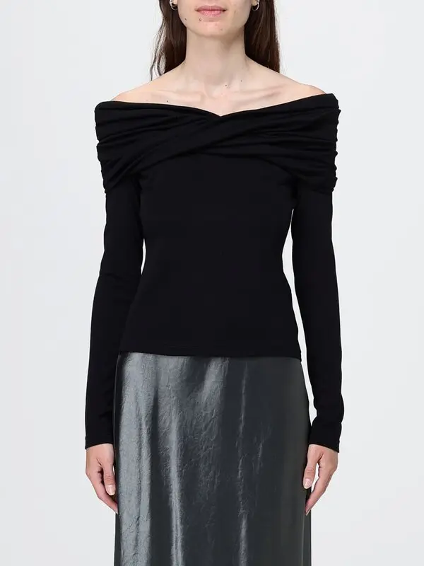 Max Mara Off-the-shoulder Lana Vergine Top - Black