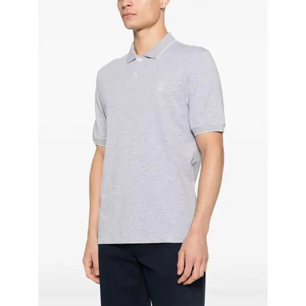 Brunello Cucinelli Grey Polo Shirts