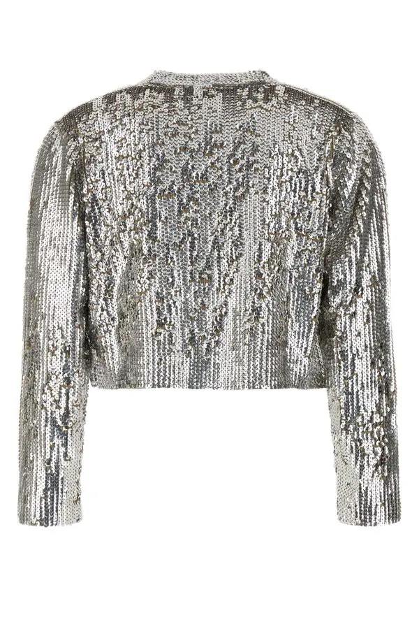 Dsquared2 Embellished Wool Cardigan - Silver