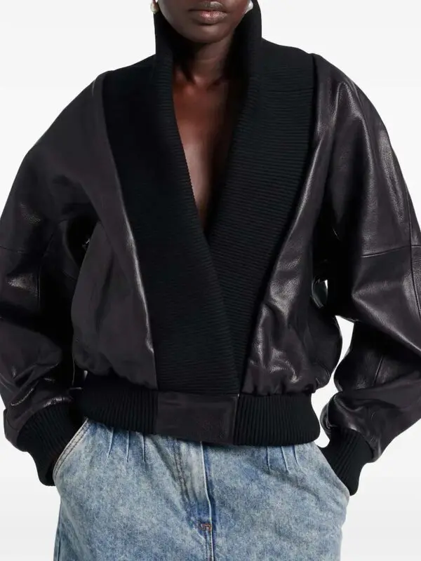 Magda Butrym Ribbed Leather Jacket