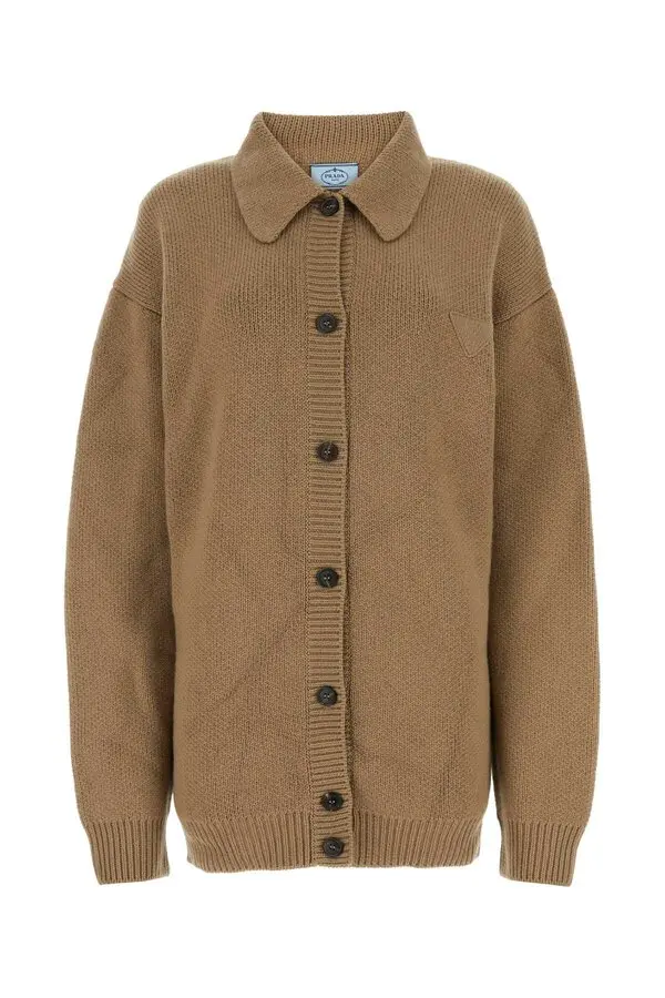 Prada Biscuit Cashmere Cardigan