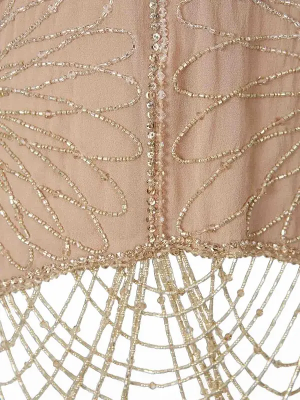 Attico Embellished Silk Blend Mini Skirt - Silver