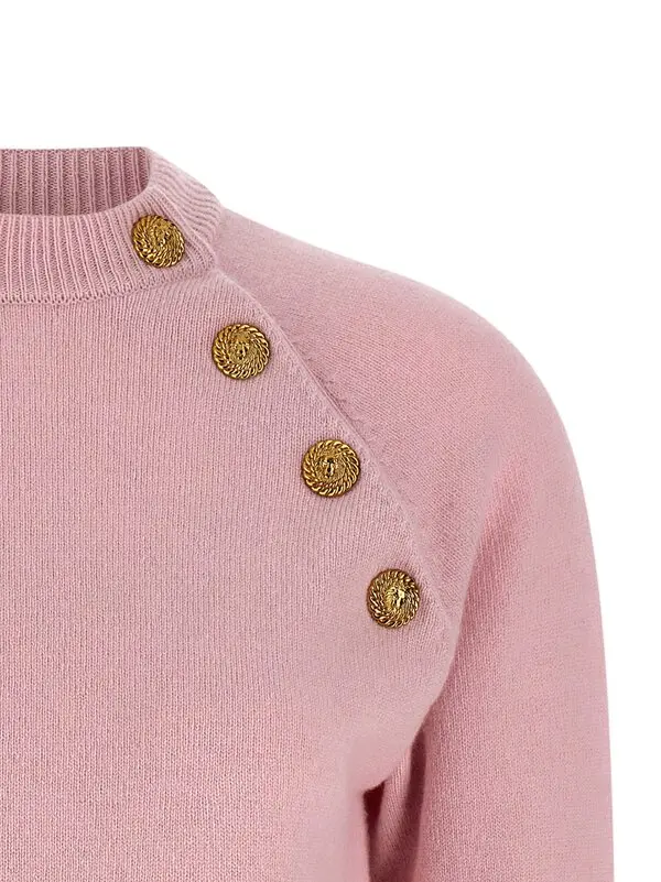 Balmain Cashmere Blend Sweater - Pink