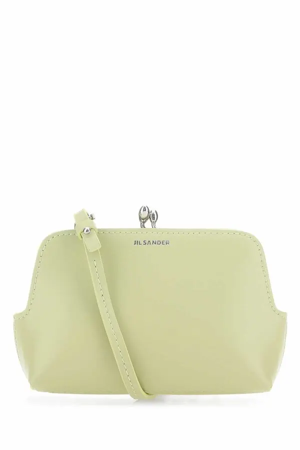 JIL SANDER Pastel Leather Micro Goji Crossbody Bag - Green