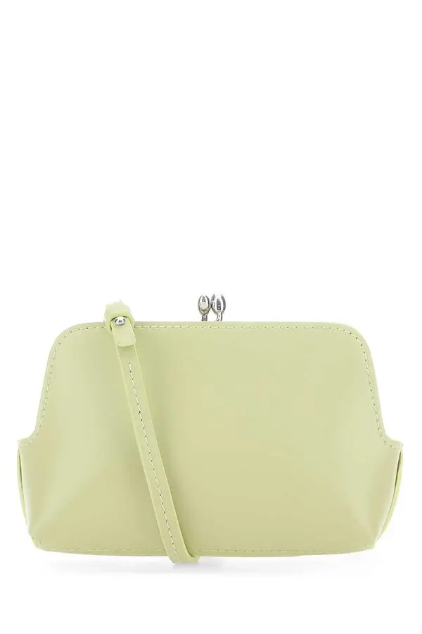 JIL SANDER Pastel Leather Micro Goji Crossbody Bag - Green