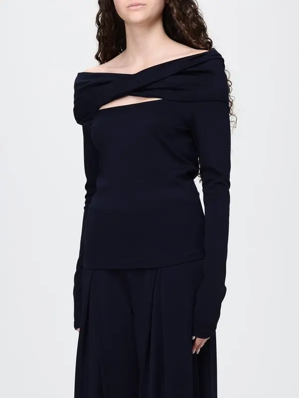 Max Mara Wool Long Sleeve Top - Blue