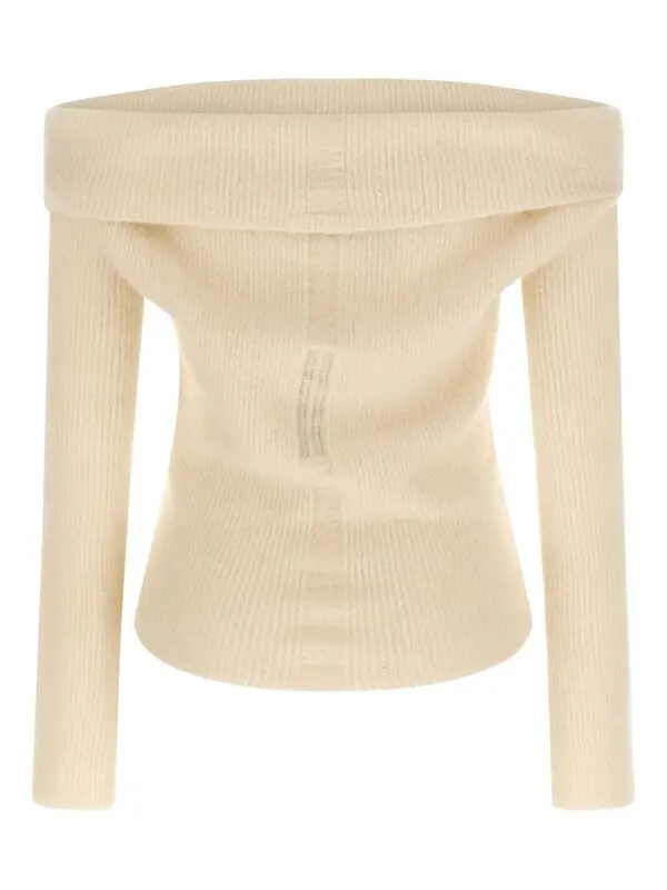 Rick Owens Wool Off-shoulder Sweater