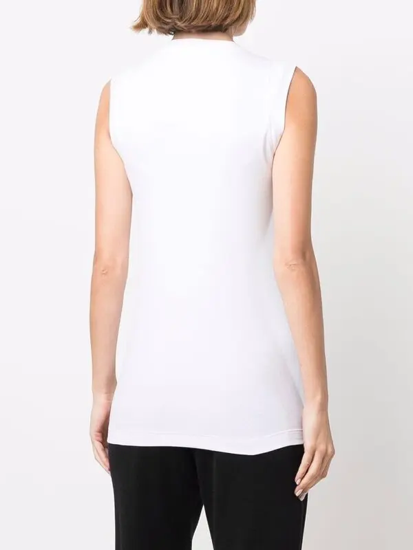 Brunello Cucinelli Cotton-silk Blend V-neck Tank Top