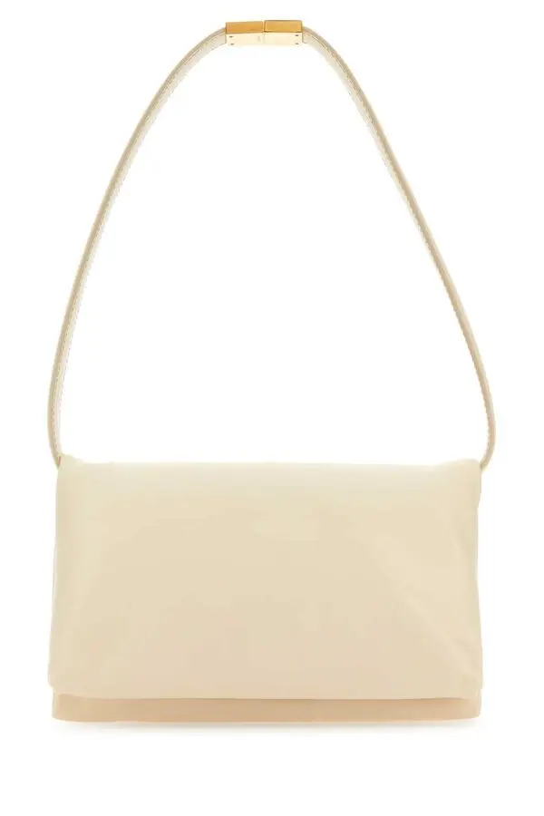 Marni Ivory Leather Prisma Shoulder Bag
