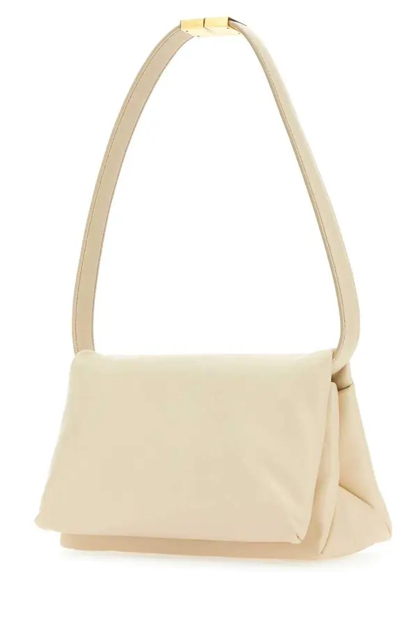 Marni Ivory Leather Prisma Shoulder Bag