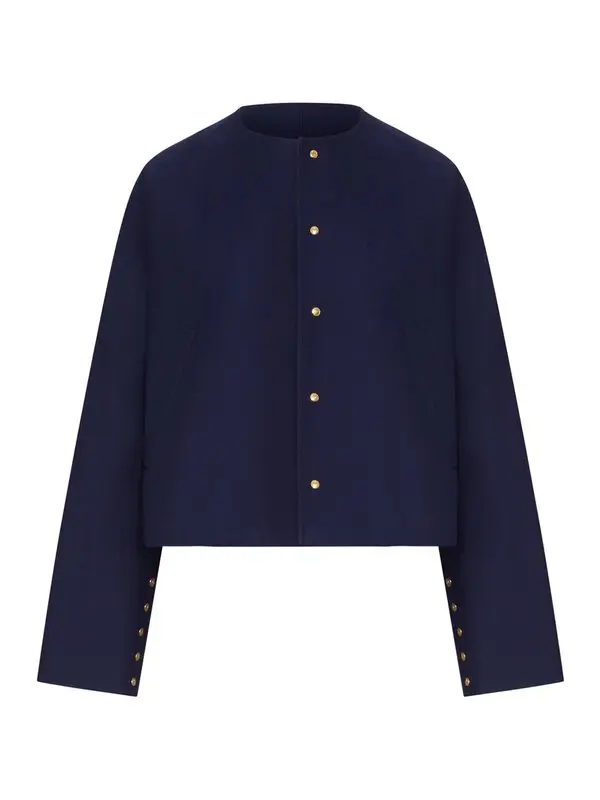 Celine Cotton Cardigan Jacket - Blue