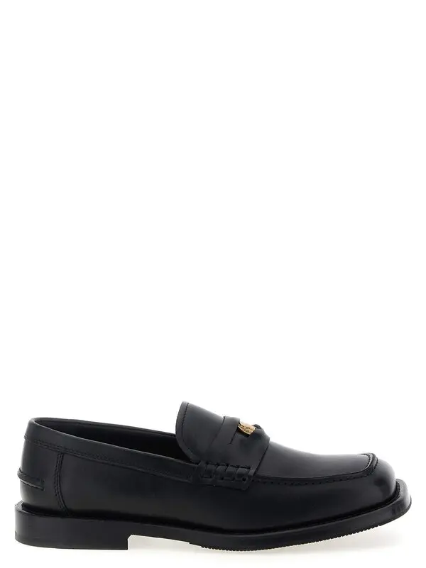 Moschino Berlin Leather Loafers - Black