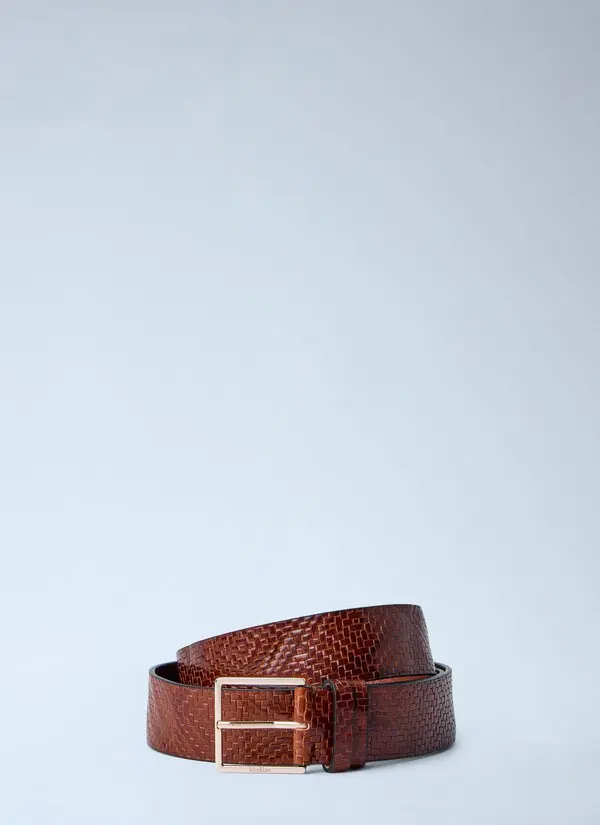 Max Mara Braided Leather Belt - Brown