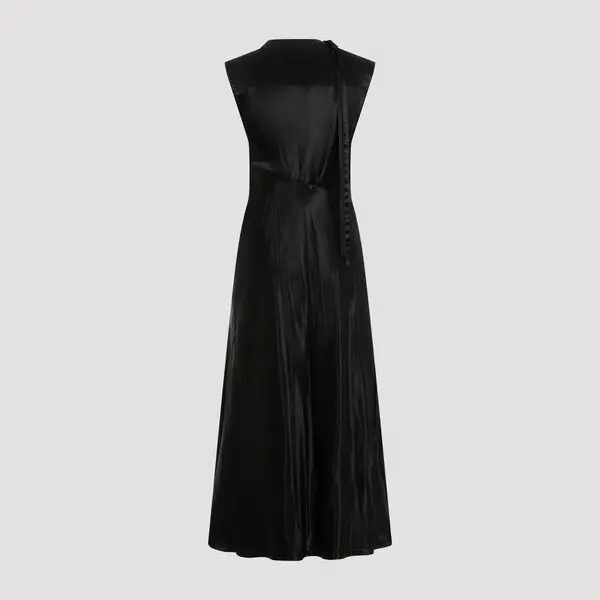 JIL SANDER Cupro Long Dress
