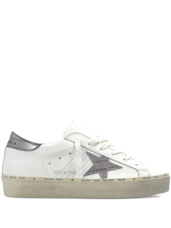 GOLDEN GOOSE Hi Star Leather Sneakers - Multicolor