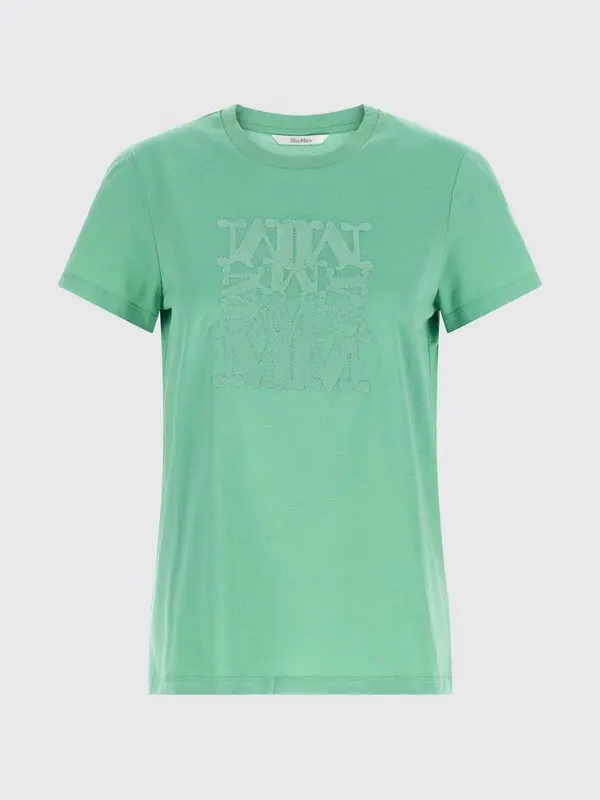 Max Mara Cotton Logo T-shirt - Green