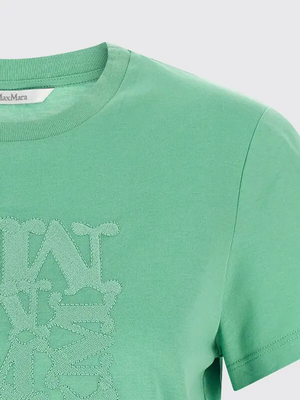 Max Mara Cotton Logo T-shirt - Green