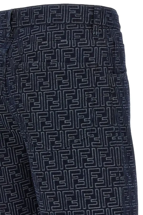 Fendi Bermuda Jeans Jacquard Ff