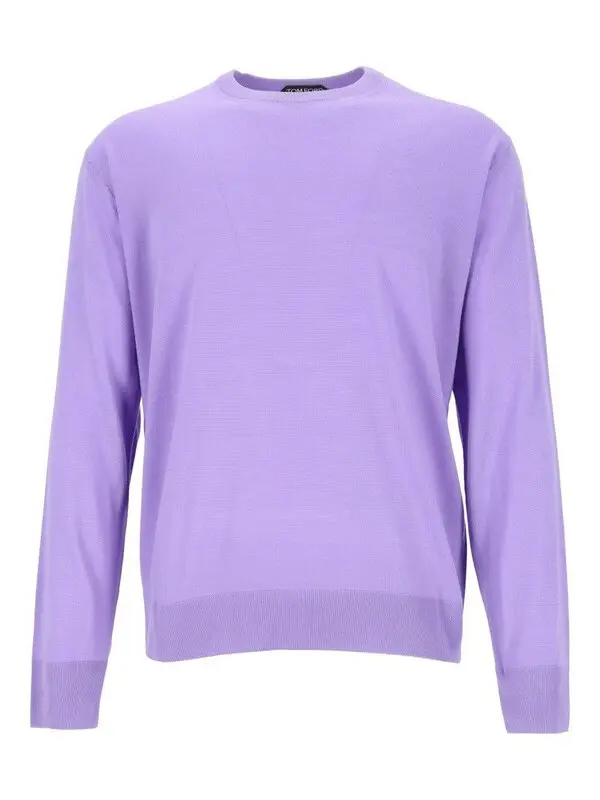 TOM FORD Merino Wool Crew-neck Sweater - Purple